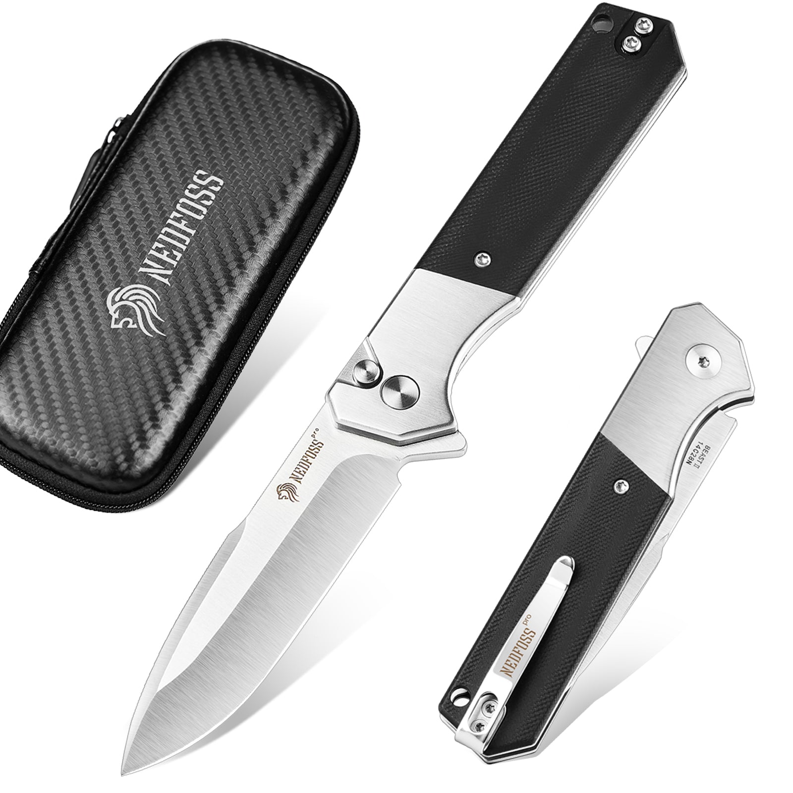 Beast Pocket Knife, Large EDC Folding Knife with Liner Lock – NedFoss Knife