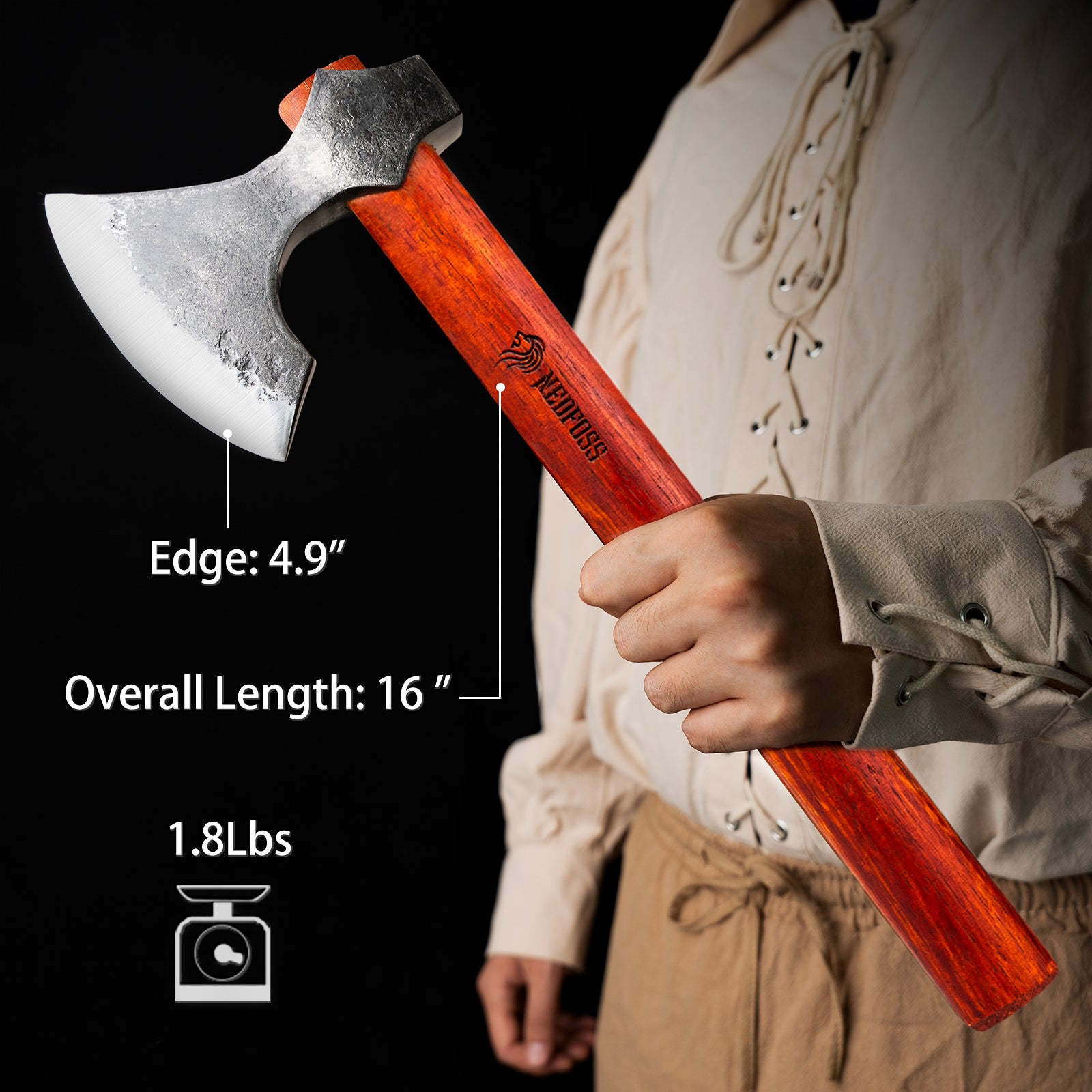 NedFoss 16" Throwing Hatchets 2 Pack, Axe Throwing Game for Backyard f ...