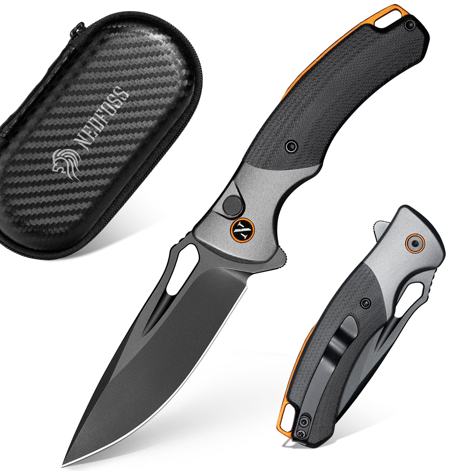 NedFoss Heron 2.95" VG10 Pocket Knife with Lightweight G10 Handle ...