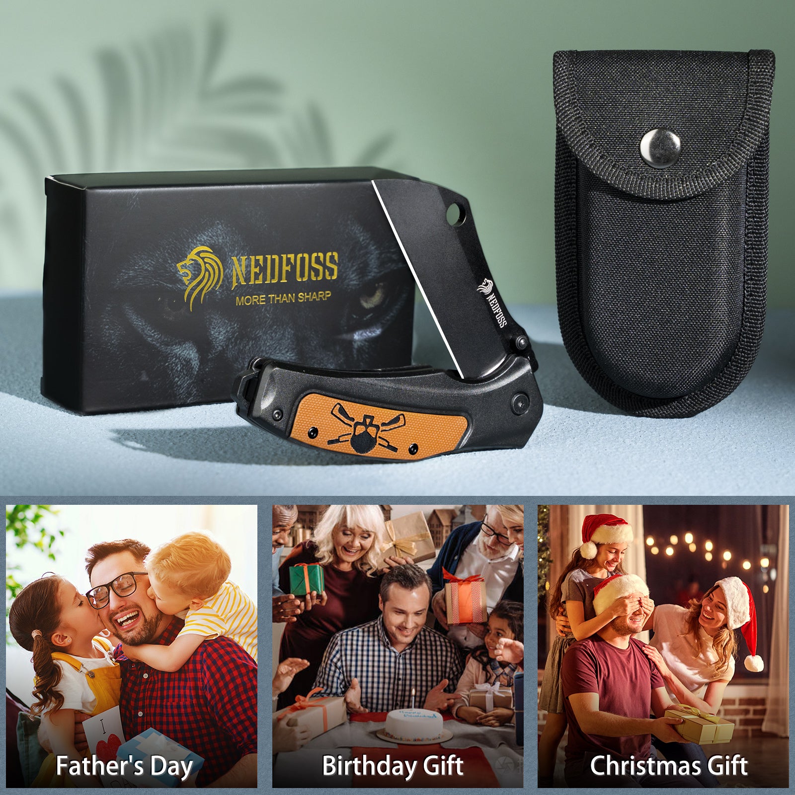 Mieba Pocket Knife ,D2 Steel Blade Folding Cleaver Pocket Knives with ...