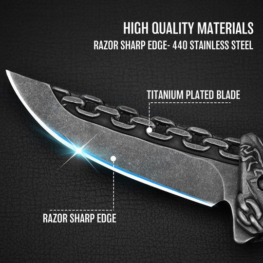 Chain Pocket Knife, Spring-assisted Folding Knife, EDC Knife – NedFoss ...